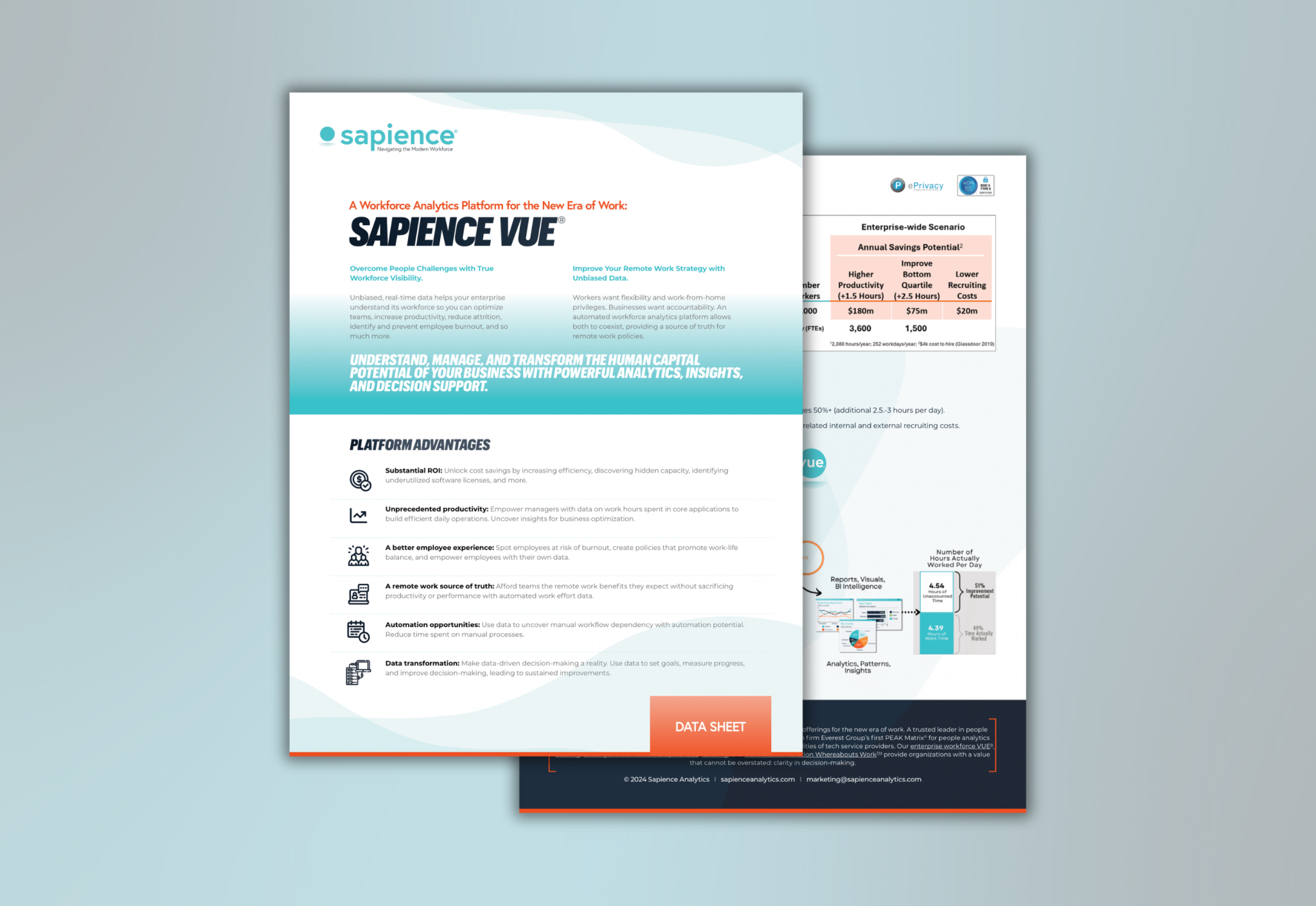 Data Sheets – Sapience Analytics