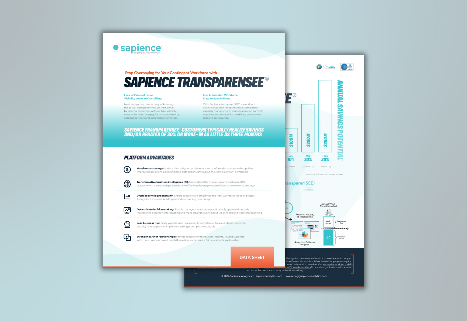 Data Sheets – Sapience Analytics