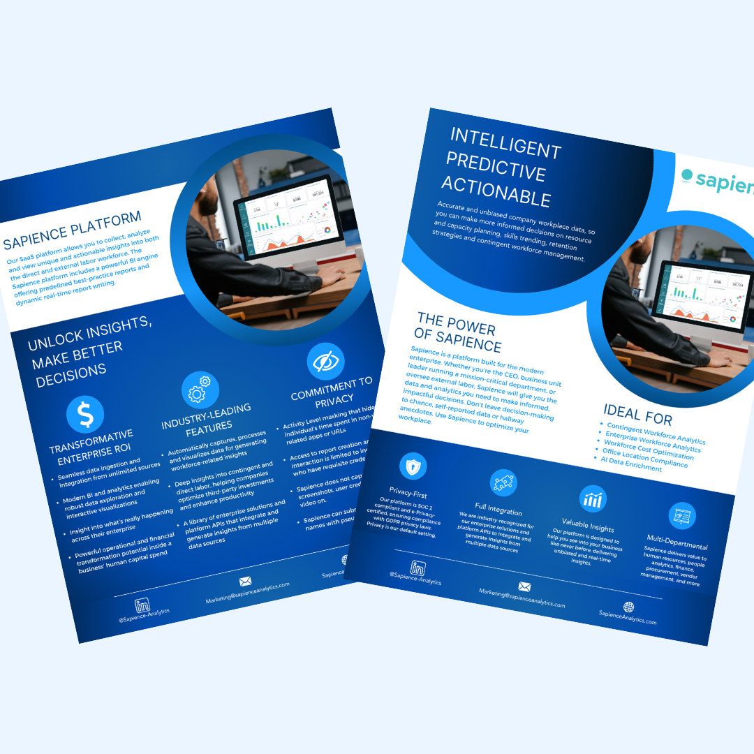 Brochures – Sapience Analytics